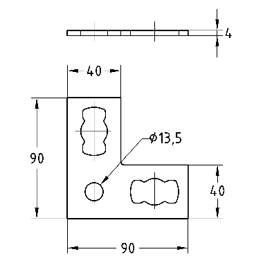MÜPRO | MPR-Verbindungsplatten Typ S+ Winkelplatte 90°